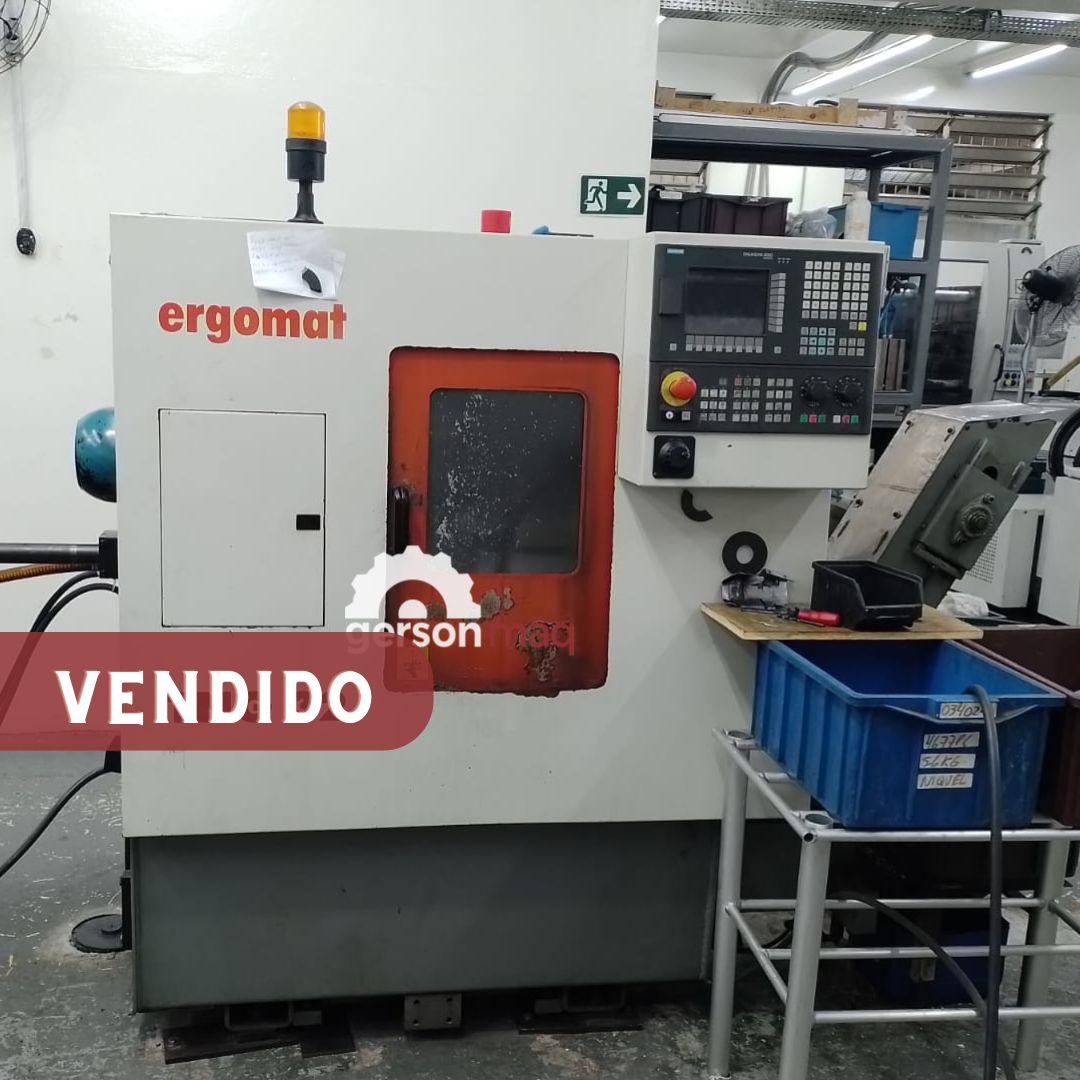 TORNO CNC ERGOMAT TNG32 ANO 2014 COM ALIMENTADOR DE BARRAS IEMCA 3000 ...